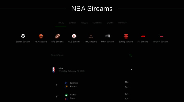 nbastreams100.io - NBA Streams - dedicated to the... - NBA Streams 100