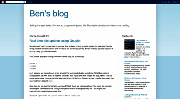 negativeprobability.blogspot.com - Ben's blog - Negativeprobability ...