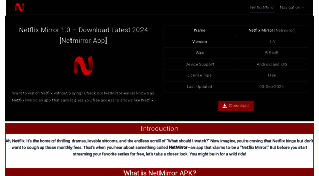 netmirorr.com - Netflix Mirror 1.0 - Download ... - Netmirorr