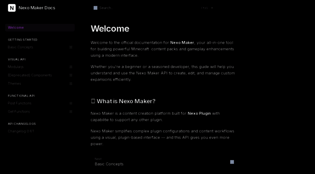 nexo-maker.gitbook.io - Welcome | Nexo Maker Docs - Nexo Maker Gitbook