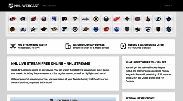 nhlwebcast.com - NHL Live Stream Free Online | ... - NHL Webcast