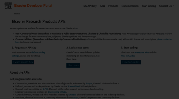 nonprod-devportal.elsevier.com - Elsevier Developer Portal - Nonproddev Portal Elsevier