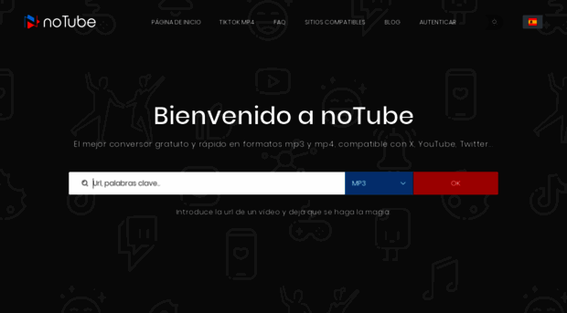 notube.fi - Conversor: YouTube MP3, Tiktok... - NoTube