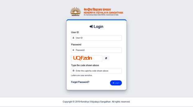 oladashboard.kvs.gov.in - Login - Kendriya Vidyalaya San ...