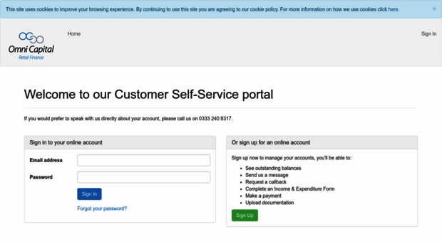 omni.myselfservice.co.uk - Omni Capital Customer Portal -... - Omni ...