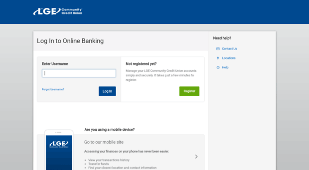 onlinebanking.lgeccu.org - LGE Community Credit Union - Onlinebanking ...