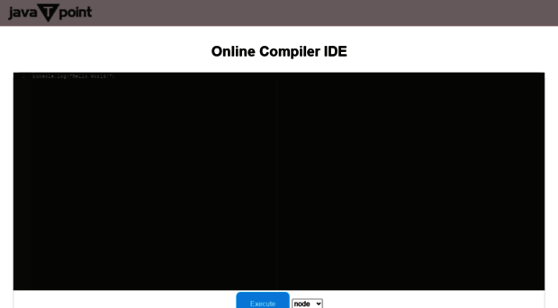 onlinecompiler.javatpoint.com - Online Compiler and Editor - J ...