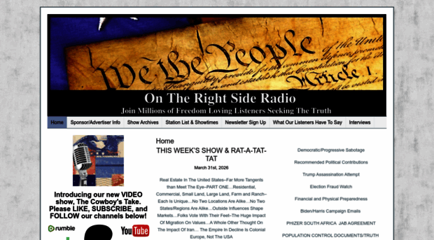 ontherightsideradio.com - Home - On the Right Side Radio - Onthe Right ...