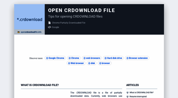 opencrdownloadfile.info - Open CRDOWNLOAD file - Open CRDOWNLOAD File
