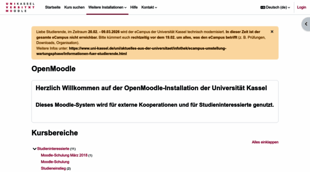 openmoodle.uni-kassel.de - Home | openmoodle - Openmoodle Uni Kassel