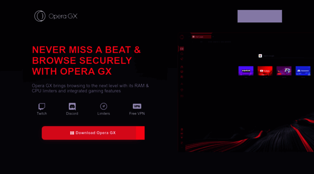 opera-gx-landing.pages.dev - Fast and secure browser - Opera Gx Landing ...