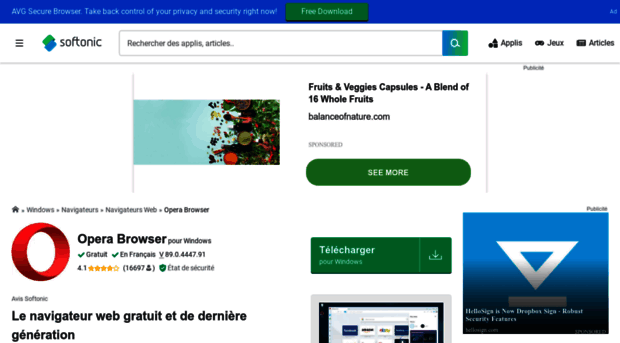 opera.softonic.fr - Opera Browser - Télécharger - Opera Softonic