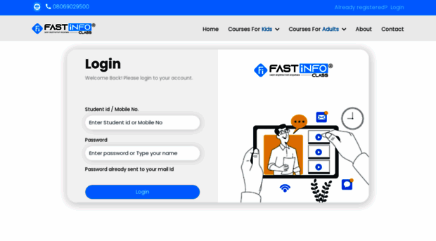operation.fastinfoclass.in - Login to Student Portal & Acce ...