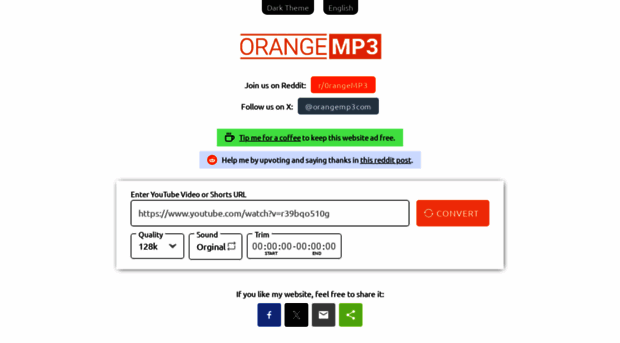 orangemp3.com - YouTube to MP3 Converter - Ora... - Orange MP3