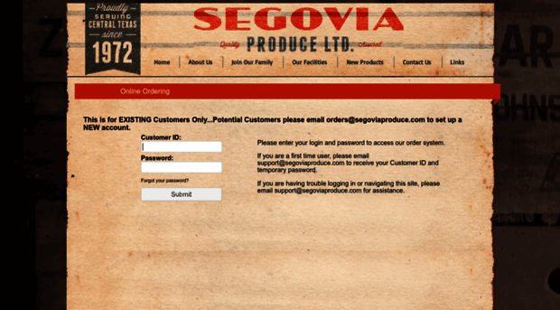orders.segoviaproduce.com - Segovia Produce - Online Order... - Orders ...