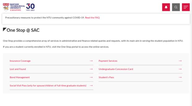 oscms.ntu.edu.sg - One Stop @ SAC | NTU Singapore - Oscms NTU