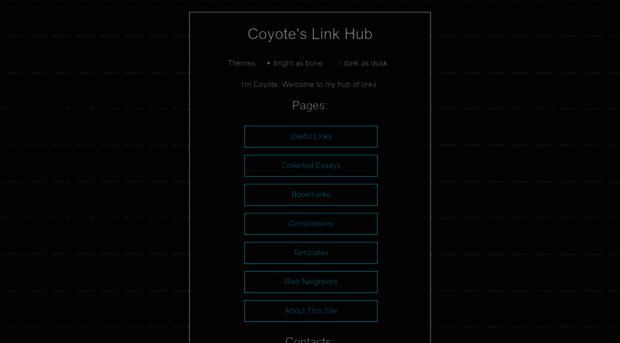 osteophage.neocities.org - Coyote's Link Hub - Osteophage Neocities