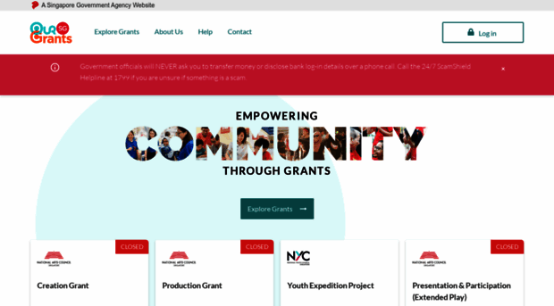 oursggrants.gov.sg - OurSG Grants portal - OurSG Grants