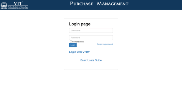 p2p.vit.ac.in - Purchase And Payment - P 2 Vit
