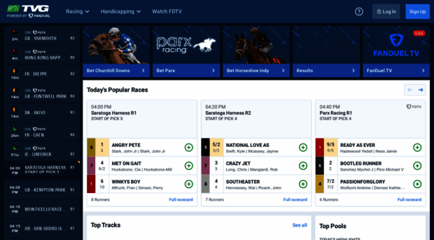 pabets.tvg.com - Online Horse Racing Betting | ... - Pabets TVG