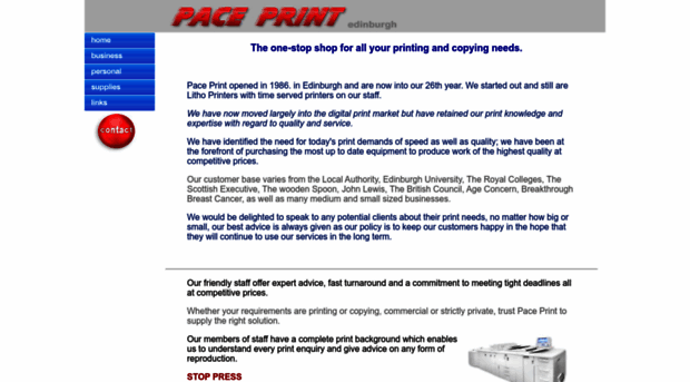 paceprint.co.uk - Edinburgh printing and photoco... - Paceprint
