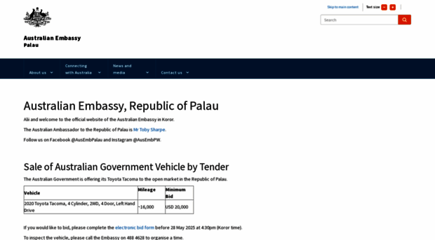 palau.embassy.gov.au - Home - Palau Embassy Gov