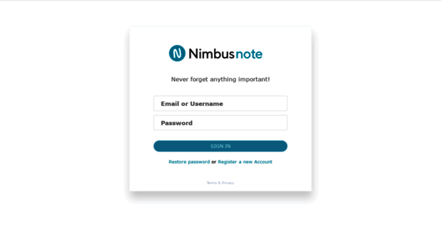 panel.nimbusweb.me - Nimbus Note - Panel Nimbus Web