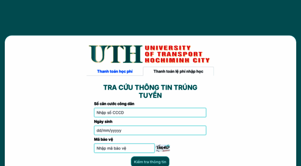 payment.ut.edu.vn - Đại học Giao thông vận tải TP.... - Payment Ut