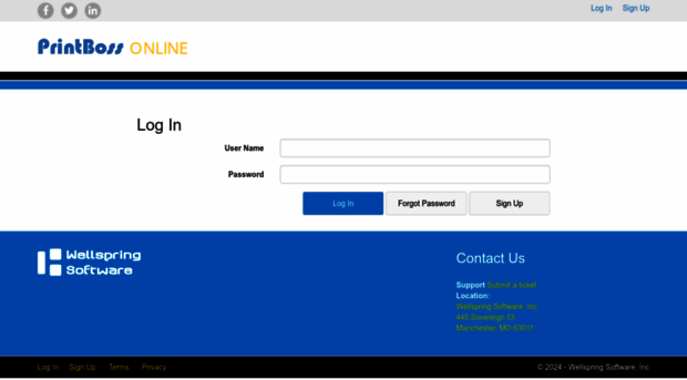 pbo.printbossonline.com - PrintBoss Online - Log In - Pbo Print Boss Online
