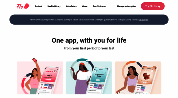 periodtracker.flo.health - Flo app features and modes. On ...