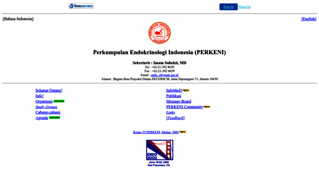 perkeni.freeservers.com - PERKENI Homepage - PERKENI Freeservers