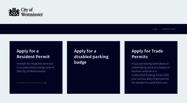 permits.westminster.gov.uk - Parking Permits Service - Permits Westminster