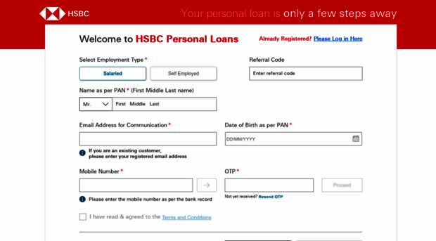 personal-loan.hsbc.co.in - HSBC Personal Instalment Loan ... - Personal ...