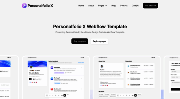 personalfoliotemplate-showcase.webflow.io - Personalfolio X - Webflow Ecom... - Personalfolio ...