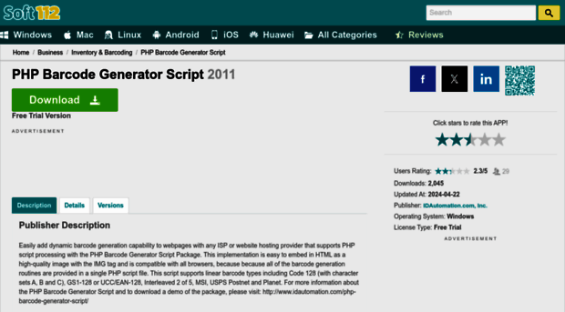 php-barcode-generator-script.soft112.com - PHP Barcode Generator Script ...