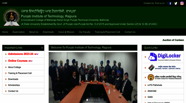 pitr.ac.in - Home PIT Rajpura - PIT R