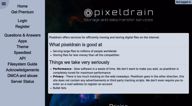 pixeldrain.dev - Cloud storage and data transfe... - Pixeldrain