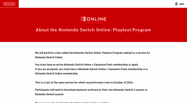 playtest-p.nintendo.com - About the Nintendo Switch Onli... - Playtest ...