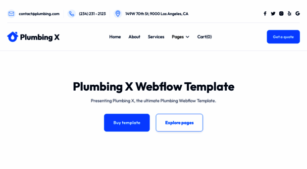 plumbingtemplate-showcase.webflow.io - Plumbing X - Webflow Ecommerce... - Plumbing Template ...