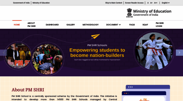 pmshri.education.gov.in - PM SHRI DASHBOARD - PM SHRI Education