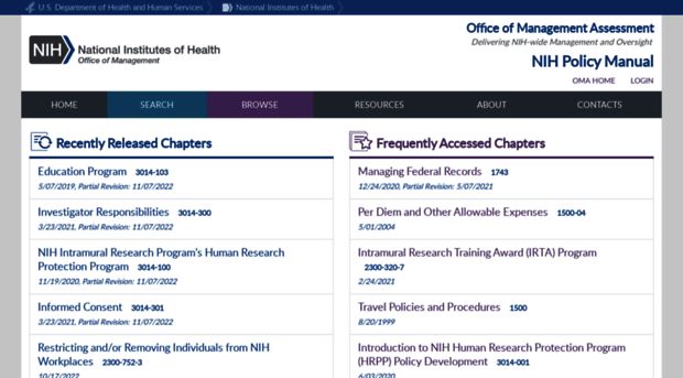 policymanual.nih.gov - NIH Policy Manual - Policy Manual NIH
