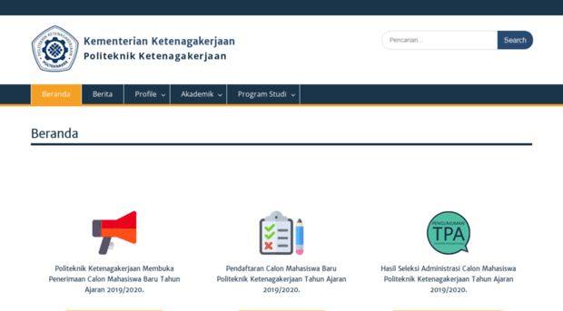 polteknaker.kemnaker.go.id - Politeknik Ketenagakerjaan - K ...