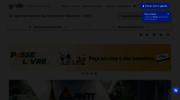 portal.antt.gov.br - Página Inicial - Agência Nacio... - Portal ANTT