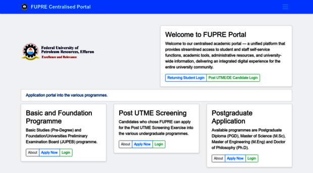 portal.fupre.edu.ng - FUPRE SOAP LTEv2 - Portal FUPRE