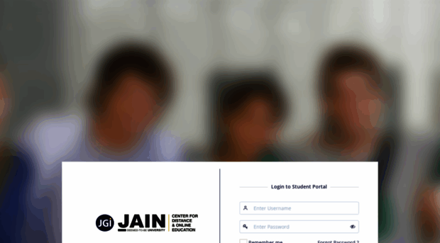portal.jainonline.in - Student Portal - Login Page - Portal Jainonline