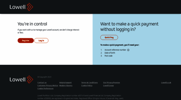 portal.lowell.co.uk - Login - Lowell Payment Portal - Portal Lowell
