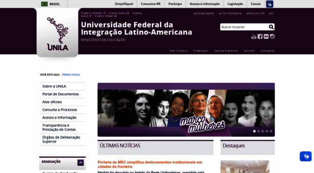 portal.unila.edu.br - Página Inicial UNILA — Univers... - Portal UNILA