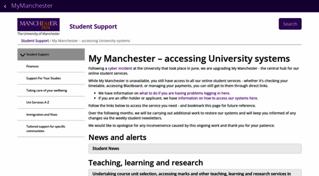 portalcms.manchester.ac.uk - Student Support | My Mancheste ...
