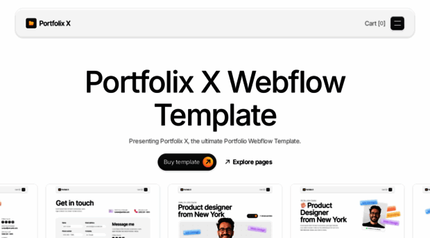 portfolixtemplate.webflow.io - Portfolix X - Webflow Ecommerc... - Portfolix Template Webflow