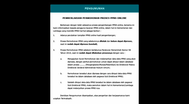 ppns.ahu.go.id - AHU PPNS - Direktorat Jenderal... - PPNS AHU